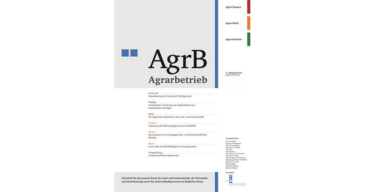 AgrB Agrarbetrieb - Schweitzer Fachinformationen